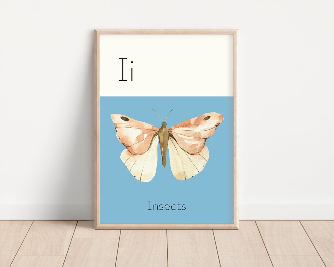 Nature Alphabet Poster • Letter I Poster • Nursery Wall Art ...