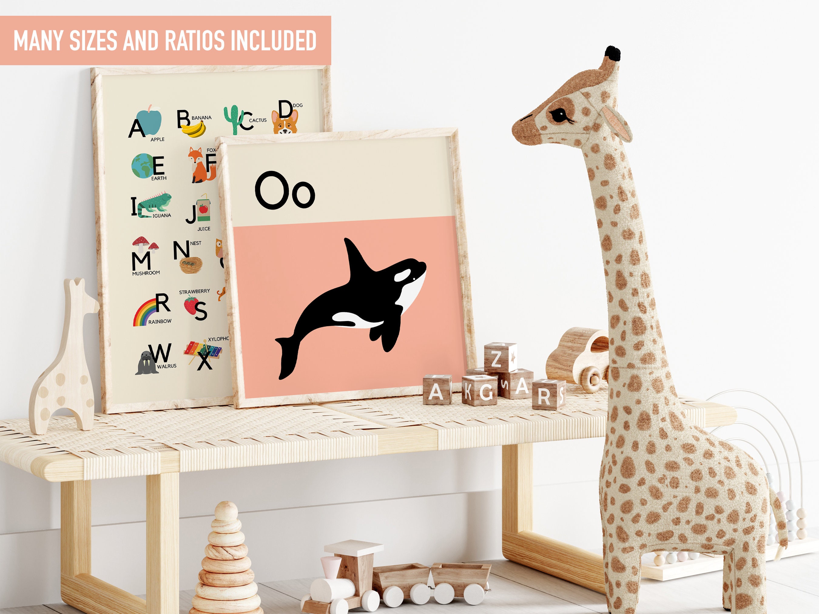 Letter O Alphabet Poster O is for Orca Learn ABC Print Nursery Decor ...