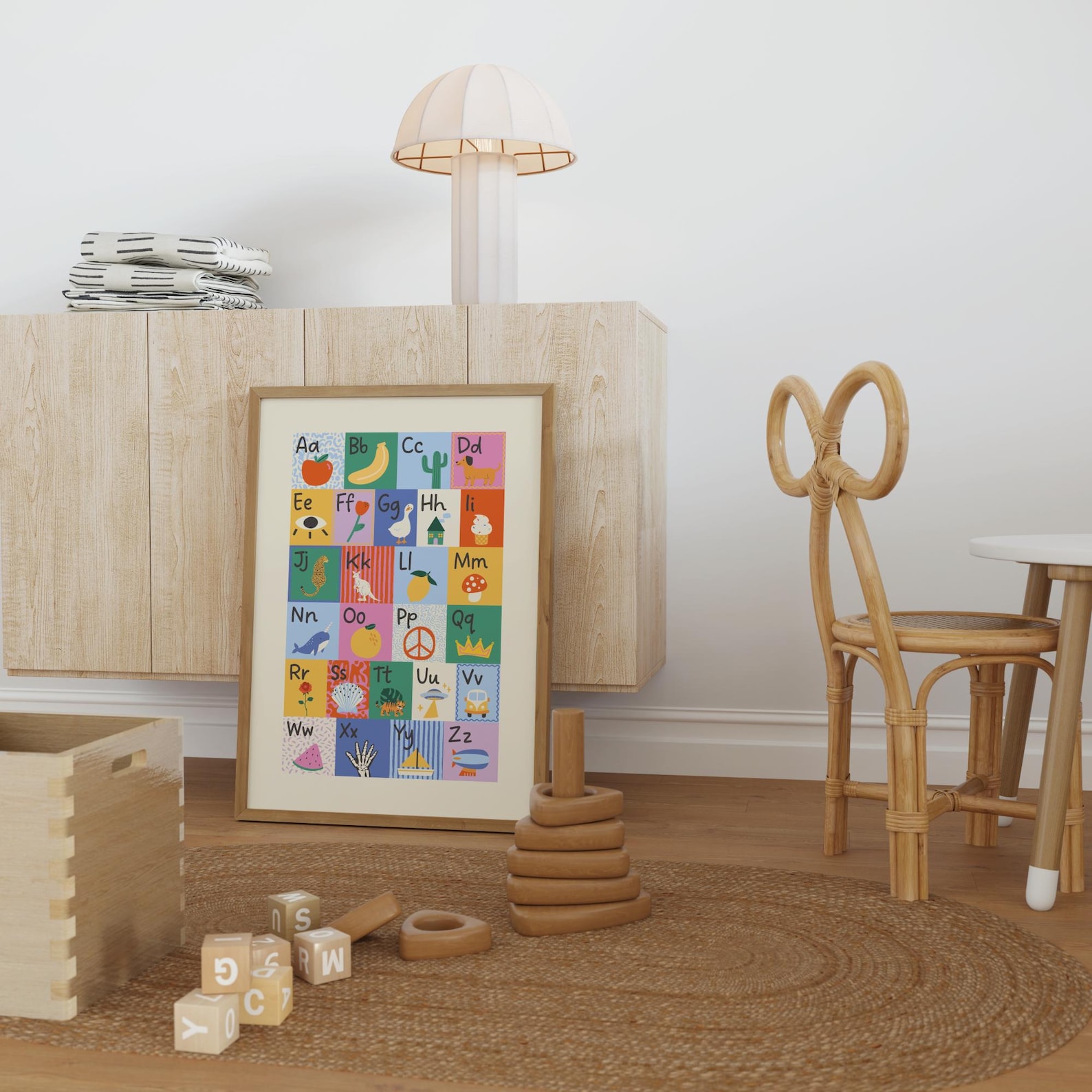 Alphabet Poster Colorful Classroom Decor for Toddler Room Wall Art for ...