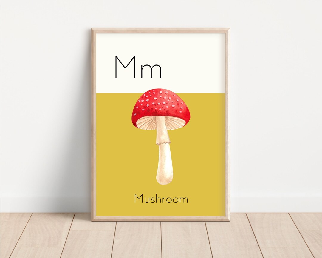 Nature Alphabet Poster • Letter M Poster • Nursery Wall Art ...