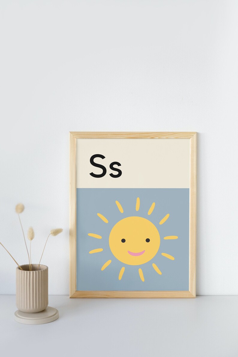 Letter S Poster • Nursery Wall Art • Educational Poster • Alphabet ...