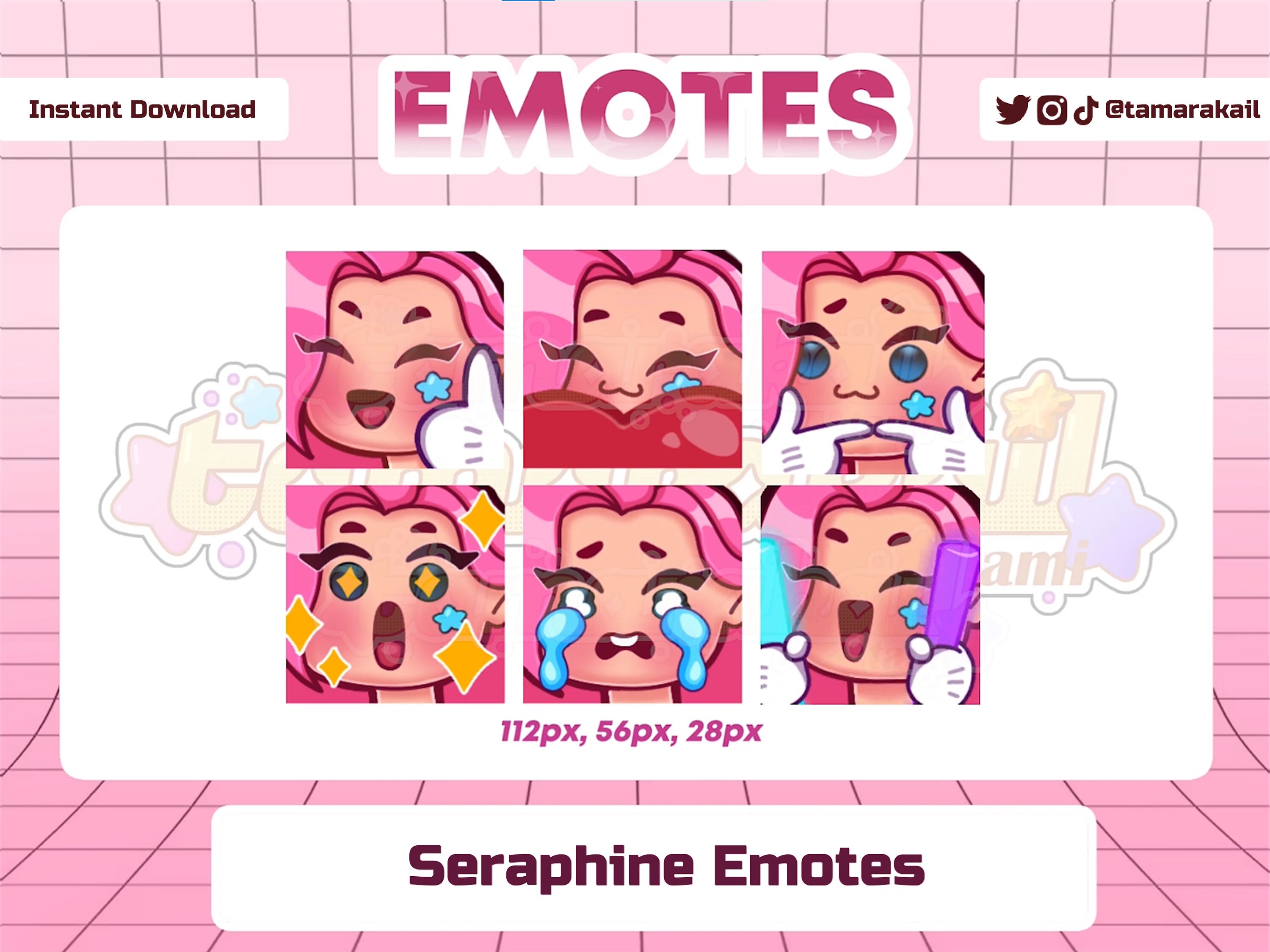 Seraphine Emote Pack + 1 Animated Emote League of Legends Twitch ...