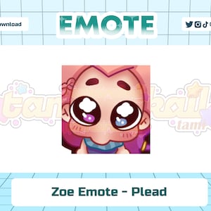Zoe Emote Plead League of Legends Twitch Discord Cute Emote - Etsy