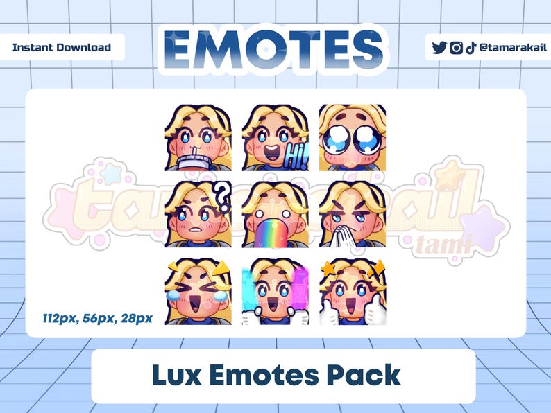 Lux League of Legends Emote Pack Emotes Twitch Discord Server Luxanna ...