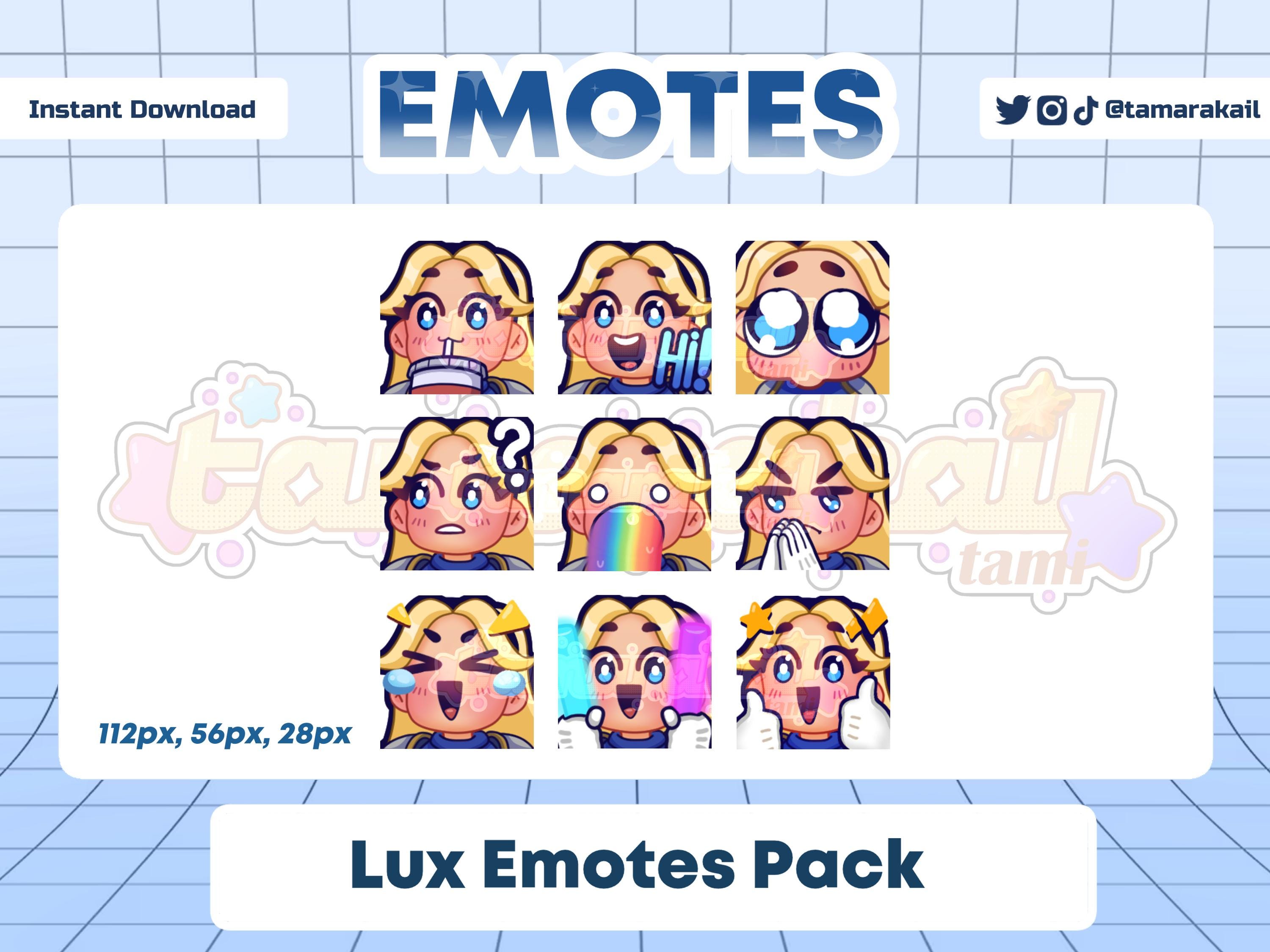 Lux League of Legends Emote Pack Emotes Twitch Discord Server Luxanna ...