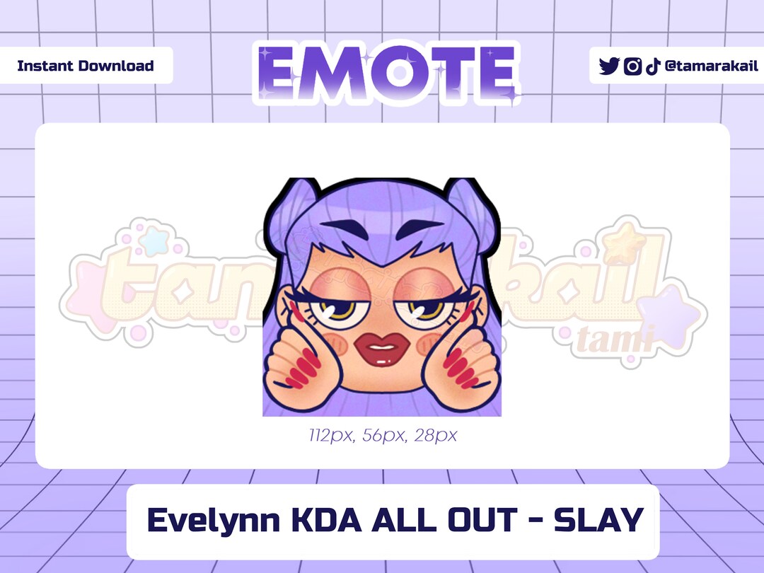 Evelynn KDA SLAY Emote - Etsy