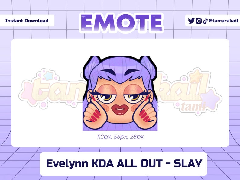 Evelynn KDA SLAY Emote - Etsy