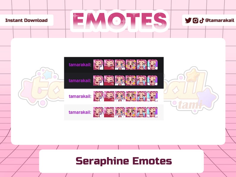 Seraphine Emote Pack + 1 Animated Emote League of Legends Twitch ...