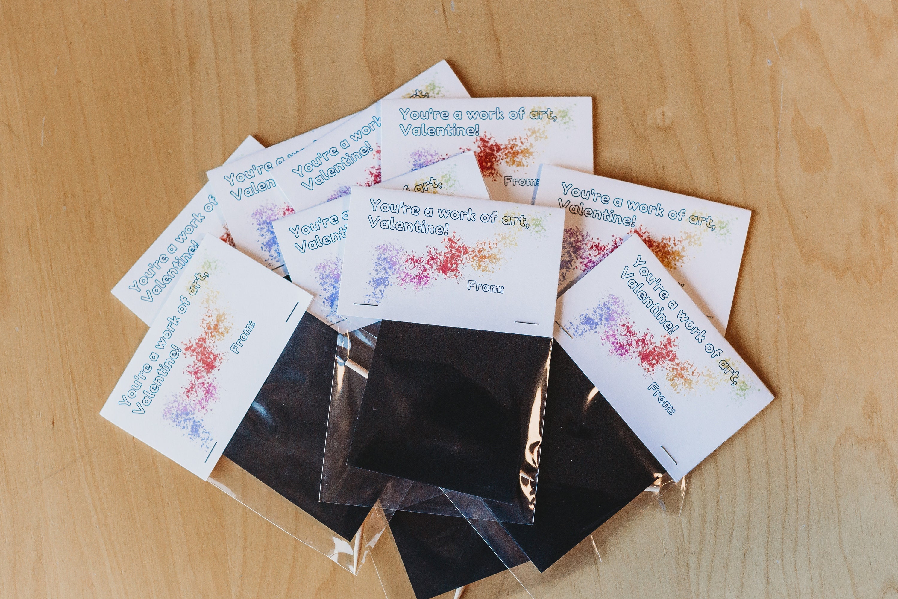 Scratch Art Valentines Valentine's Classroom Favor Fully Assembled ...