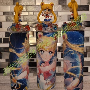 Multiple Anime Character Cups With Matching REMOVABLE Toppers. Please ...