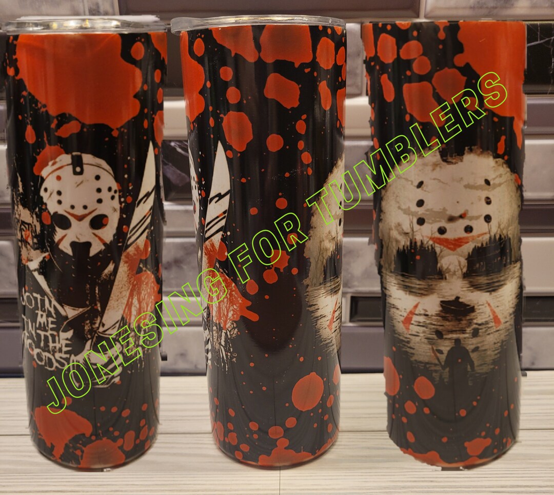 Multi Horror Villains Blood Splatter 20 Oz Skinny Tumbler - Etsy