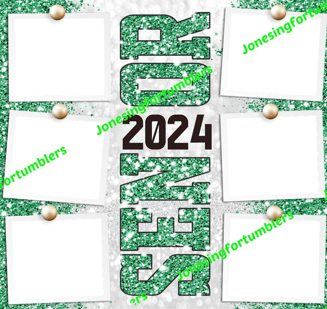 Senior 2024 Grad Green 20 Oz Skinny Tumbler Wrap Digital Download Only ...