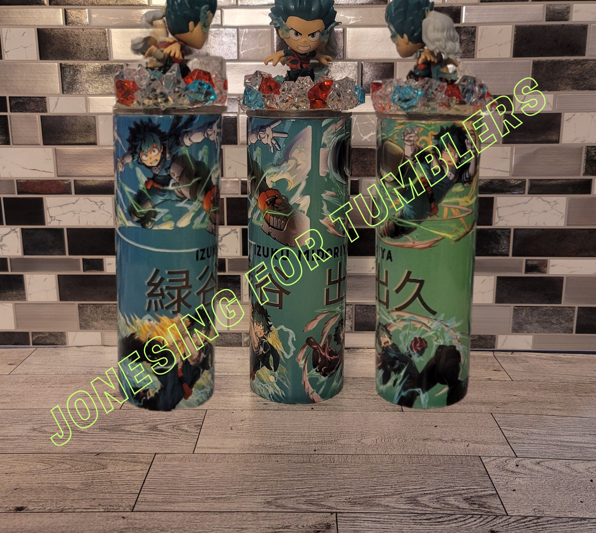 Multiple Anime Character Cups With Matching REMOVABLE Toppers. Please ...