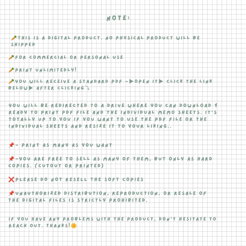 Printable Memo Pad Cute Stationery , Daily Writing Pads, Printable ...