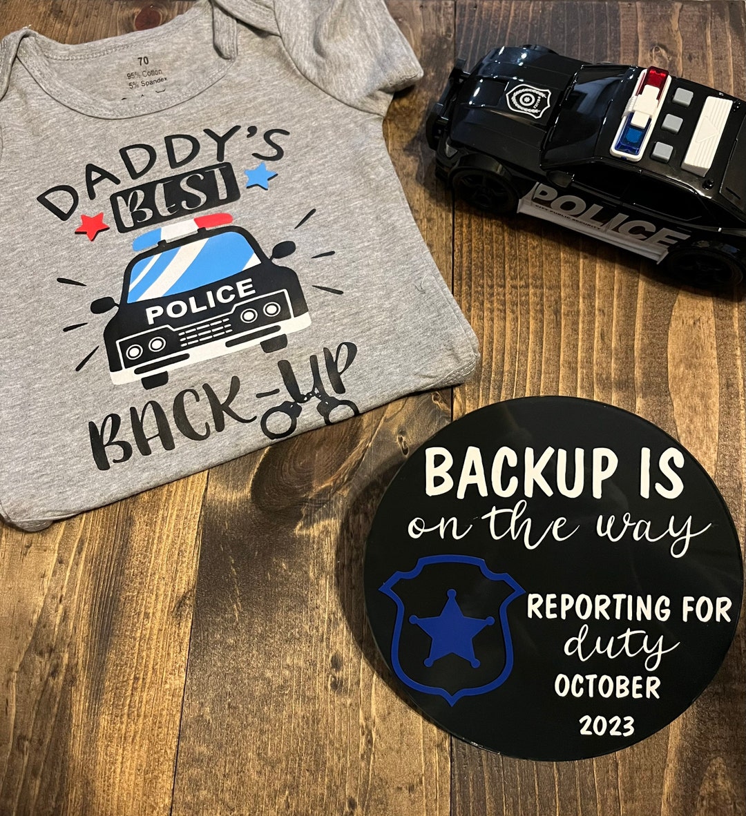 Police Officer Acrylic Pregnancy Announcement - Etsy