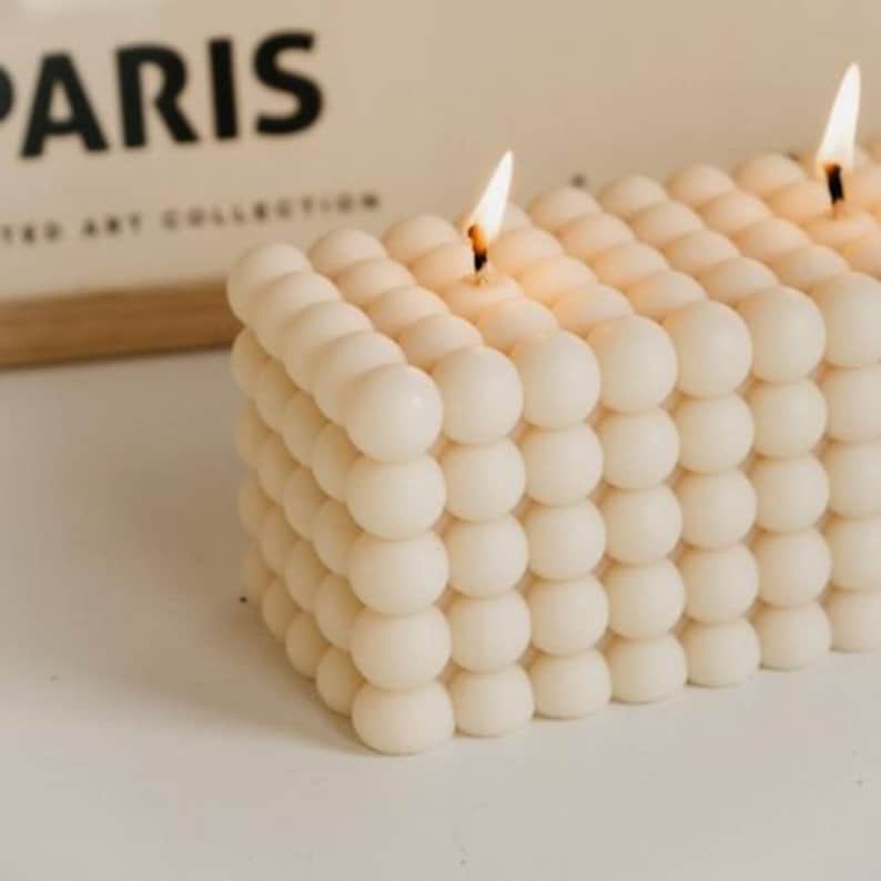Extra Large Bubble Cube Candle, Soy Candle, Home Decor, Aesthetic Candle, Big Bubble Candle - Etsy