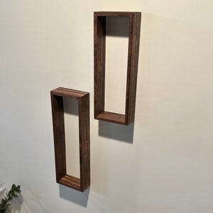 SET OF 2 Long Wood Box Wall Décor Wood Shelving Rustic Farmhouse Wall ...