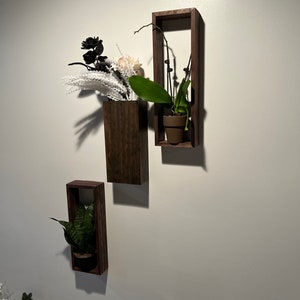 SET OF 2 Long Wood Box Wall Décor Wood Shelving - Etsy