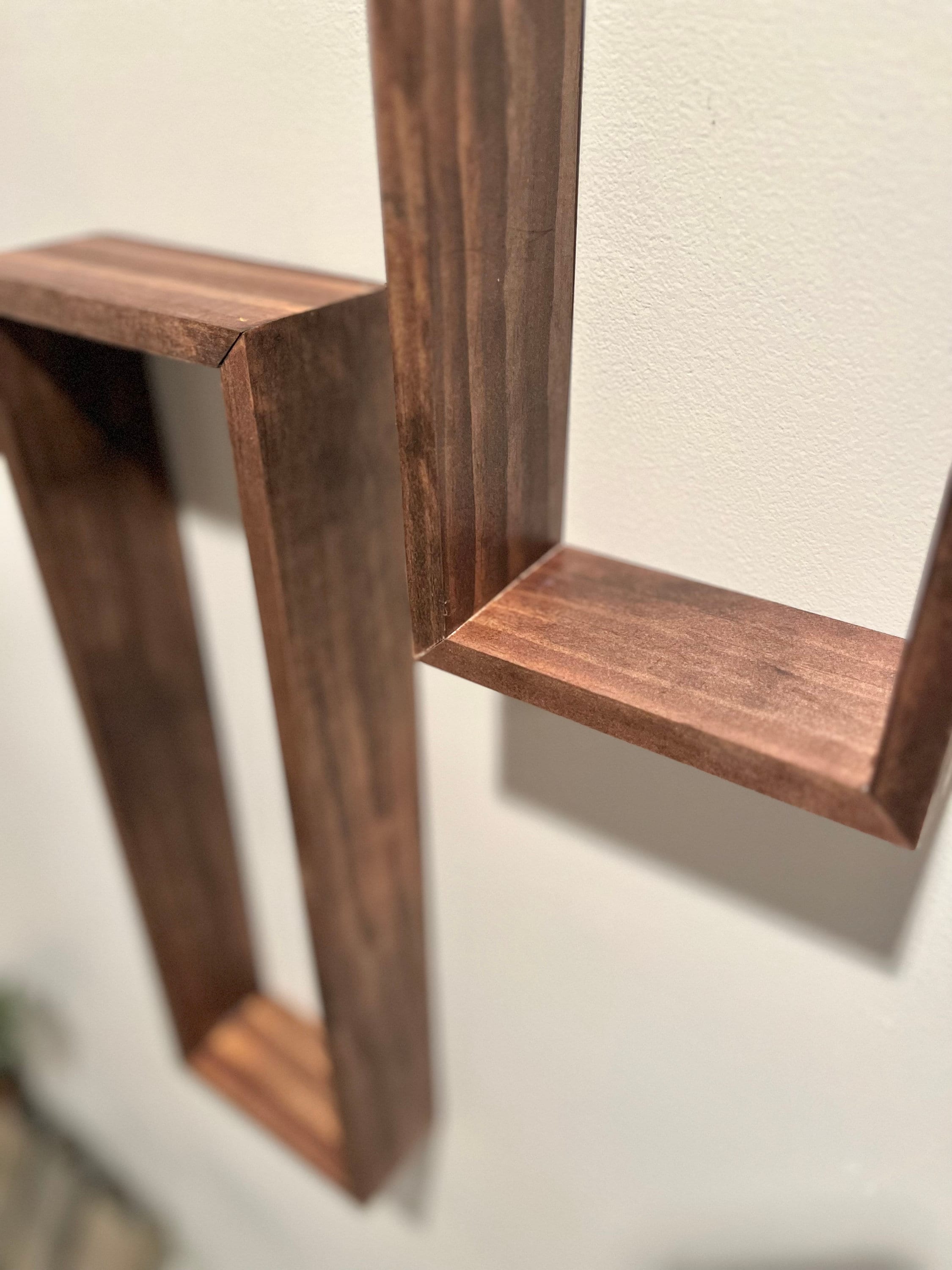 SET OF 2 Long Wood Box Wall Décor Wood Shelving Rustic Farmhouse Wall ...