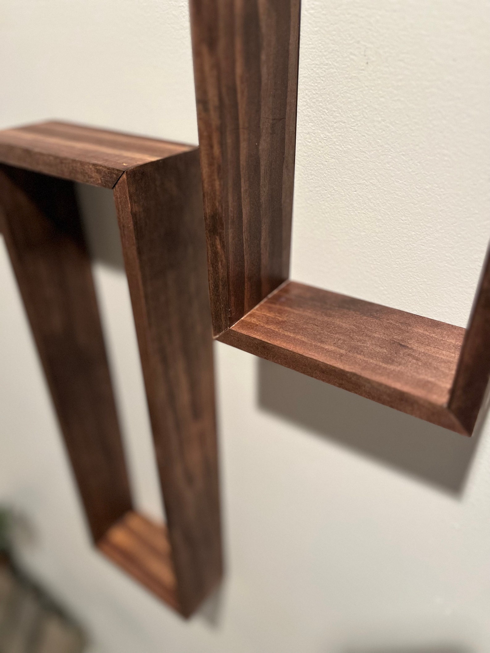 SET OF 2 Long Wood Box Wall Décor Wood Shelving - Etsy