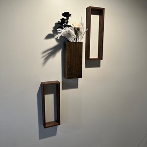 SET OF 2 Long Wood Box Wall Décor Wood Shelving - Etsy