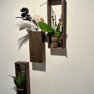 SET OF 2 Long Wood Box Wall Décor Wood Shelving Rustic Farmhouse Wall ...