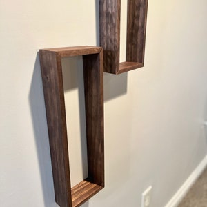 SET OF 2 Long Wood Box Wall Décor Wood Shelving Rustic Farmhouse Wall ...