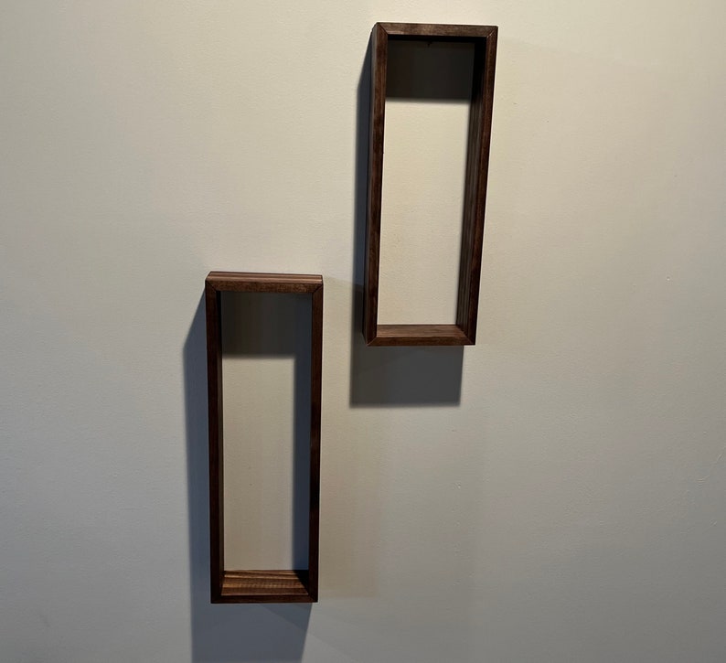 SET OF 2 Long Wood Box Wall Décor Wood Shelving - Etsy