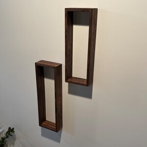 SET OF 2 Long Wood Box Wall Décor Wood Shelving - Etsy