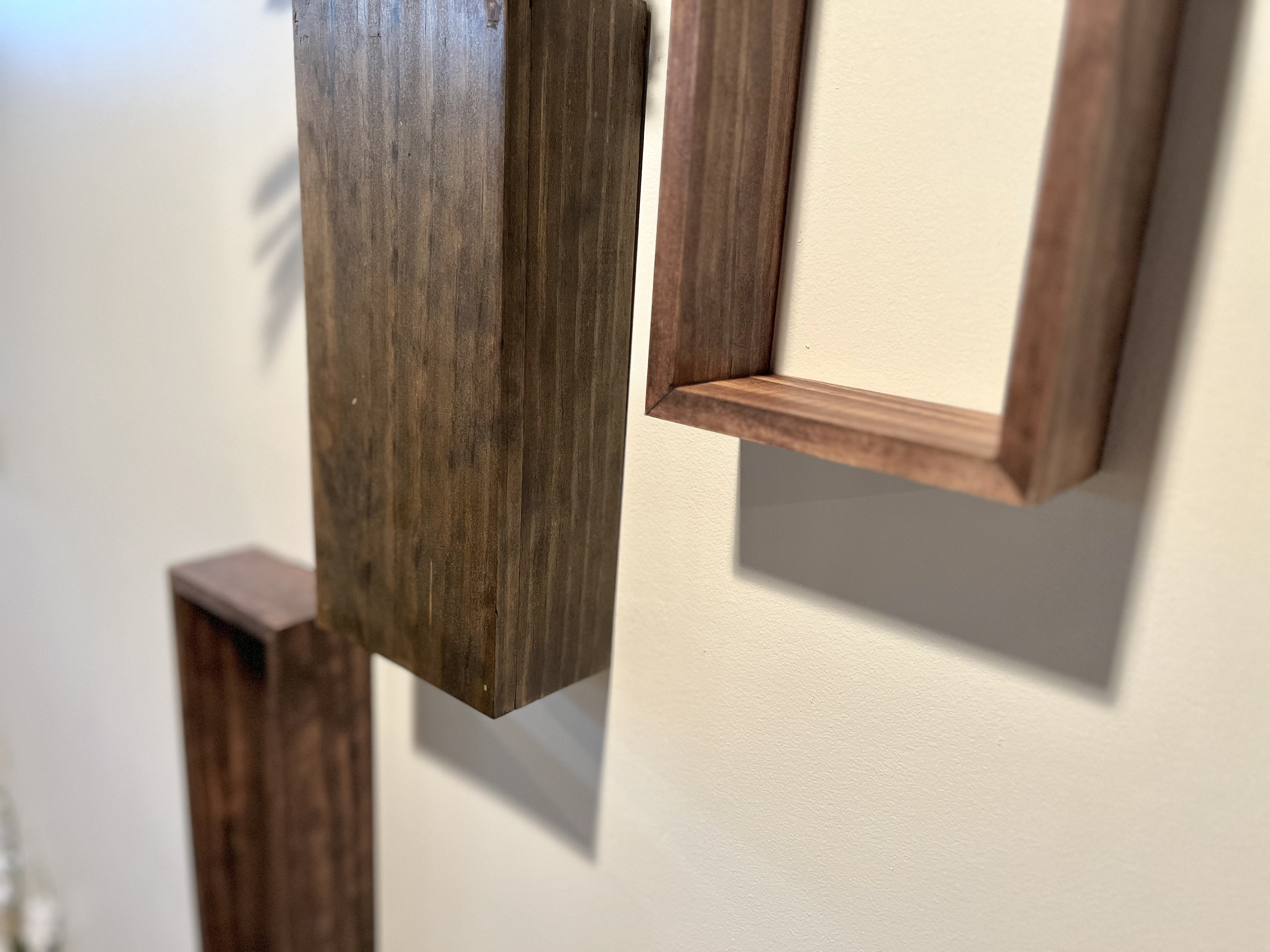 SET OF 2 Long Wood Box Wall Décor Wood Shelving Rustic Farmhouse Wall ...