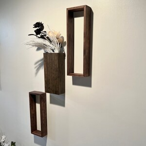 SET OF 2 Long Wood Box Wall Décor Wood Shelving Rustic Farmhouse Wall ...