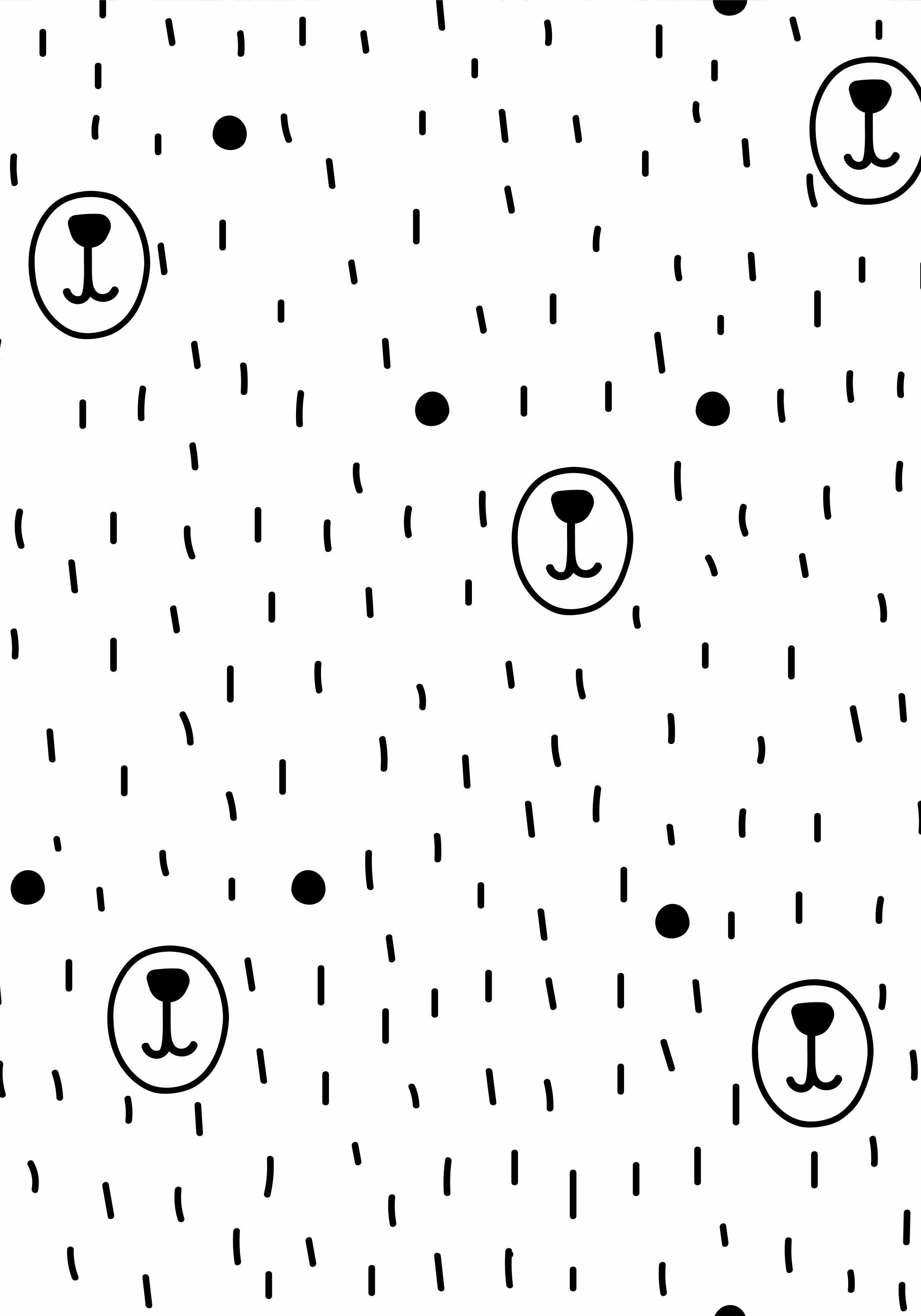 Hidden Bear Peel & Stick Wallpaper, Removable Animal Pattern ...