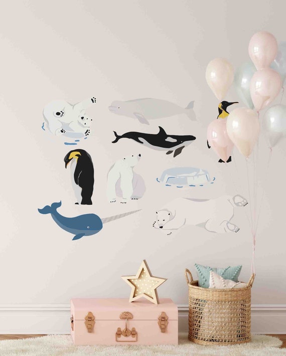 Arctic Animals and Sea Life Decal Peel & Stick Decals for - Etsy