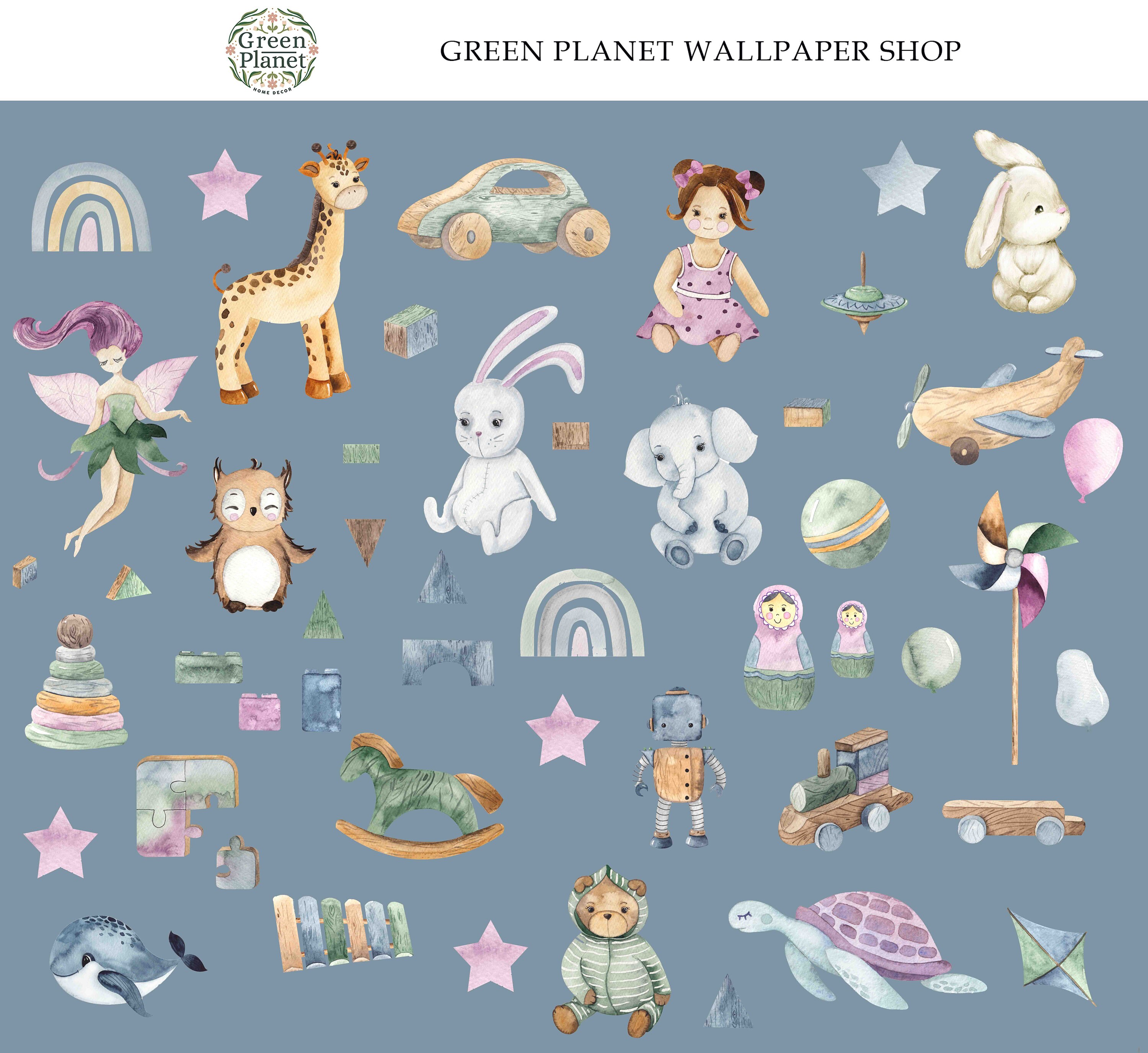 Cute Kid's Elements Decals Animals Sea Life Toys Peel & - Etsy