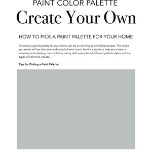 Create Your Own Paint Color Palette - Interior Design Color Scheme ...