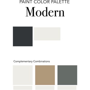 Modern Paint Color Palette - Sherwin Williams, Interior Design Color ...