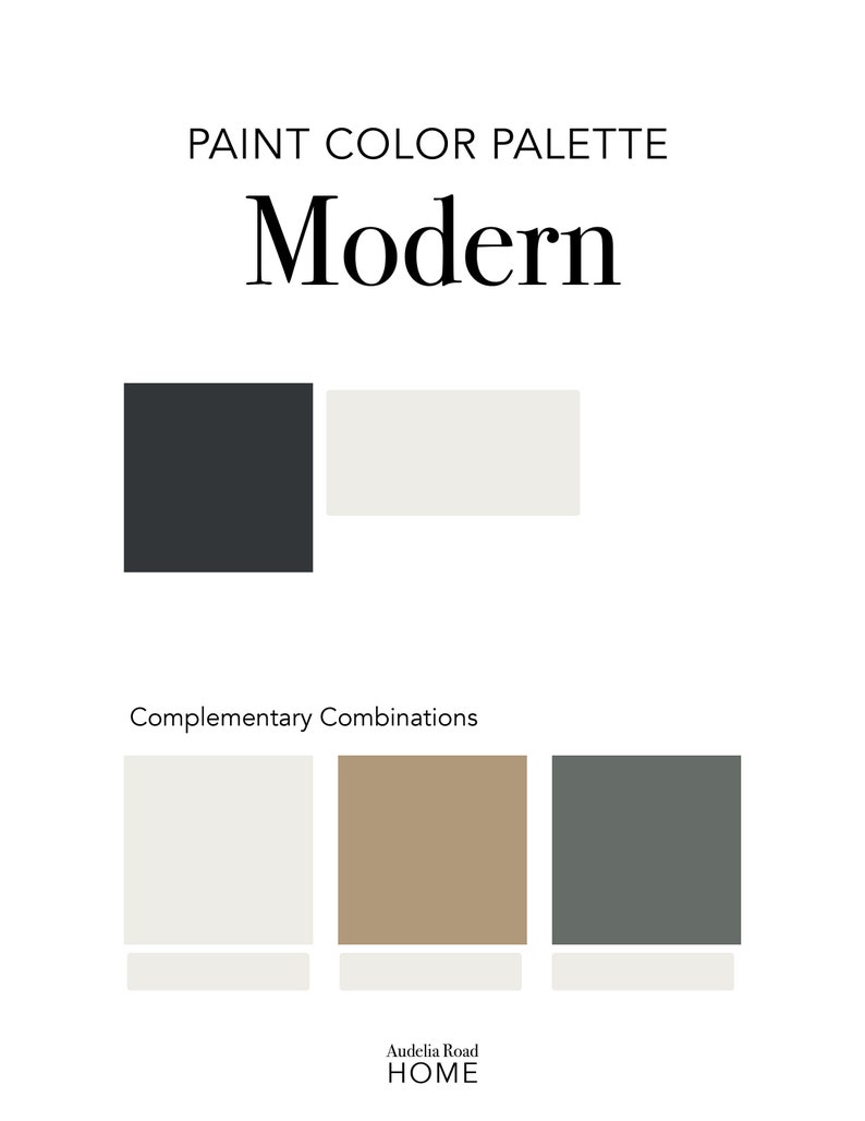 Modern Paint Color Palette - Sherwin Williams, Interior Design Color ...