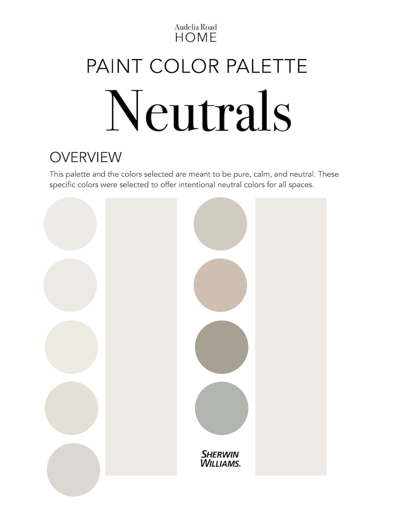Neutrals Paint Color Palette - Sherwin Williams, Interior Design Color ...