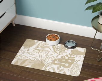 Floral Cat Bowl Mat - Etsy