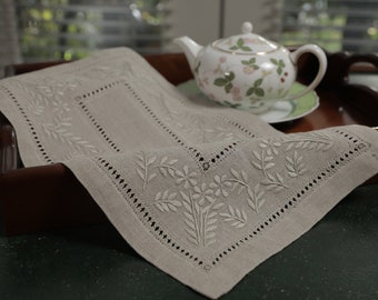 Classic Europe Table Runner, Placemat, Hand Embroidery + Drawn Work on ...