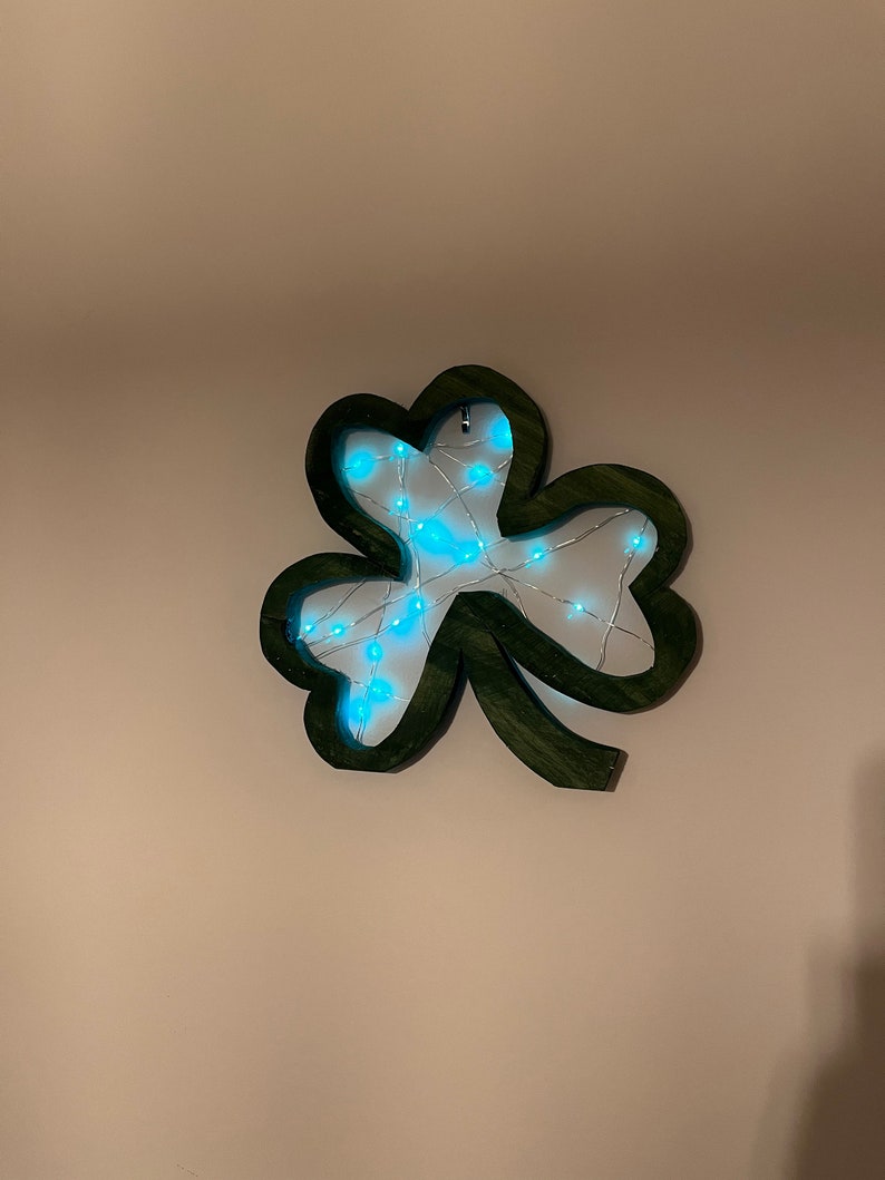 Handmade Modern Rustic Farmhouse Lighted Wooden Shamrock St. Patrick’s ...
