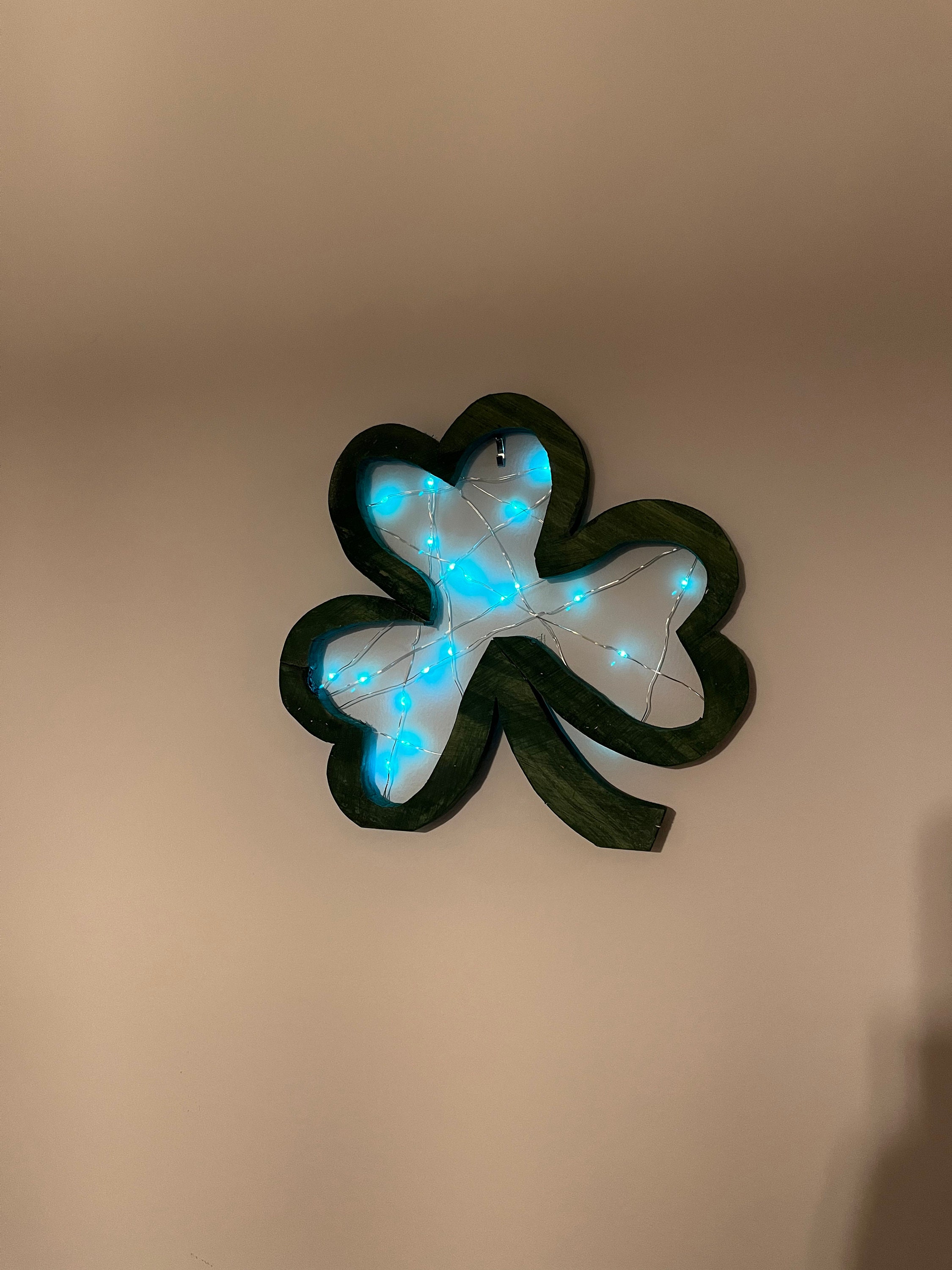 Handmade Modern Rustic Farmhouse Lighted Wooden Shamrock St. Patricks ...