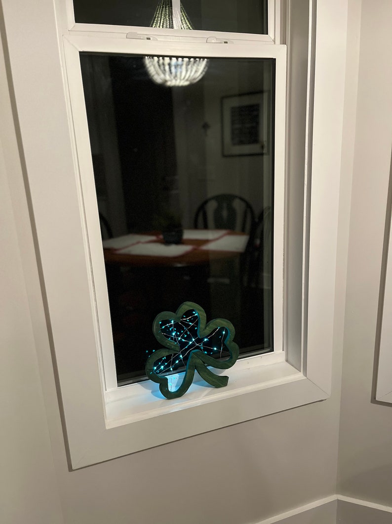 Handmade Modern Rustic Farmhouse Lighted Wooden Shamrock St. Patrick’s ...
