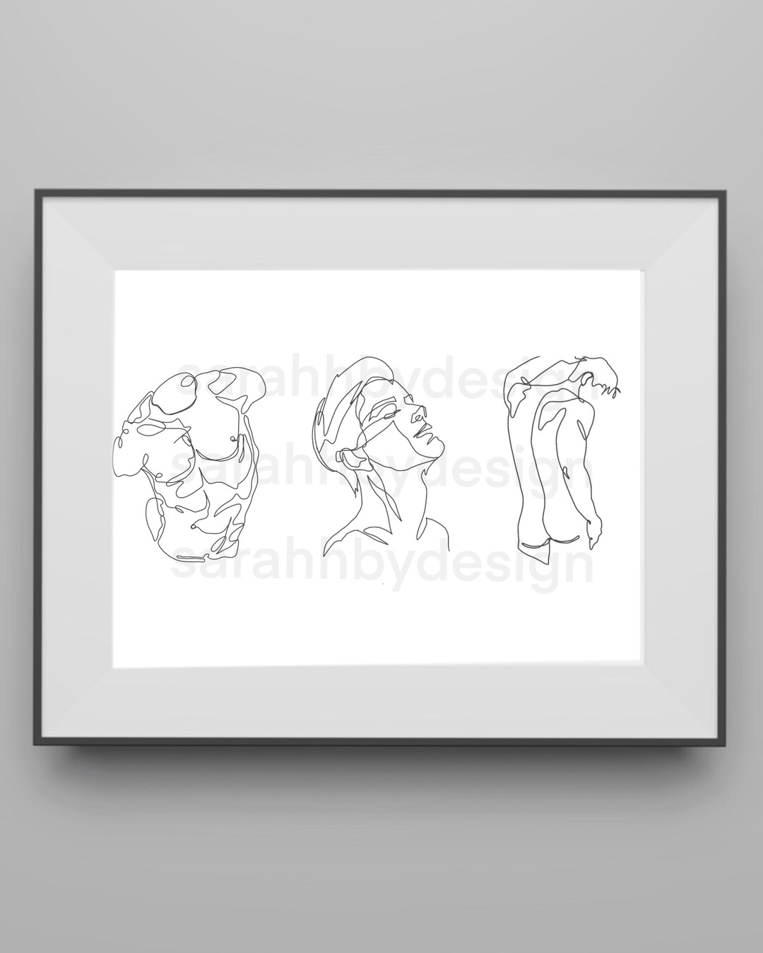 Masculine Body Line Art Printable Wall Art Digital Download Quality ...