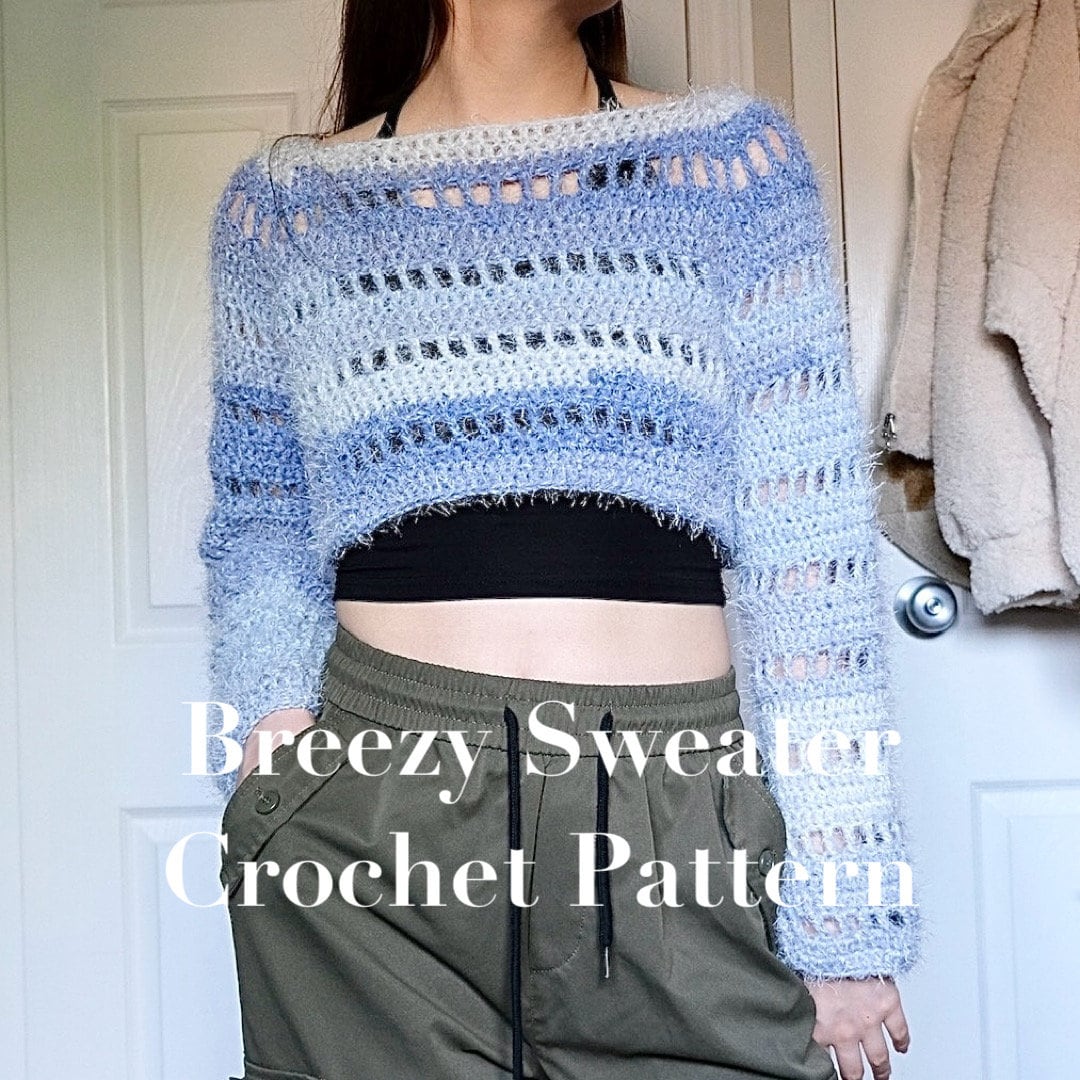 Crochet Pattern: Crochet Cropped Sweater //brezzy// - Etsy
