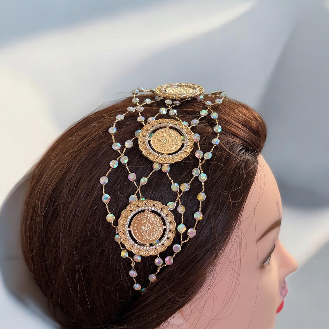 Baqat Al-hatab Five Coins Headpiece - Etsy
