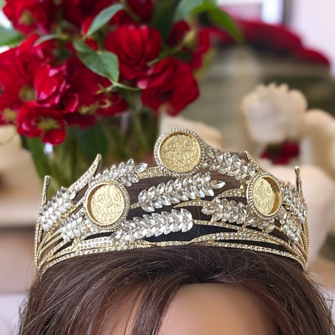 Ramle Wheat Spikes and Coins Tiara - Etsy