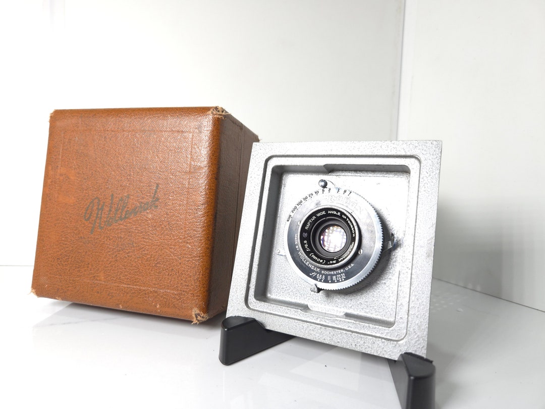 Wollensak Raptar Wide Angle 3 1/2" (90mm) F/6.8 Lens W Rapax Shutter - Etsy
