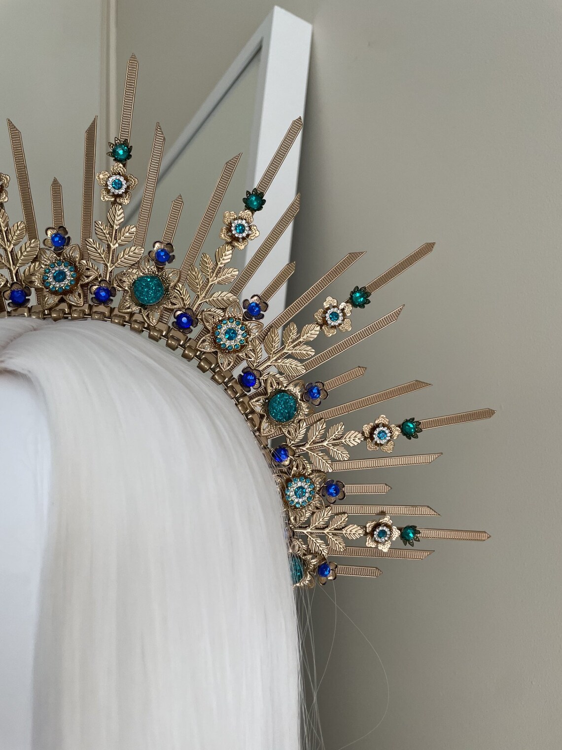 Gold Halo Crown, Tiara, Goddess Crown, Drag Queen, Festival Headpiece ...