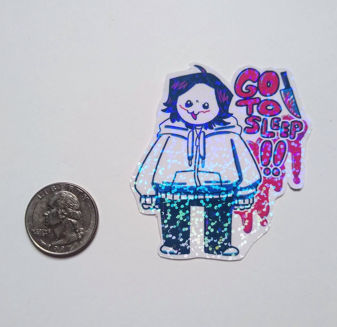 Go to Sleep Jeff the Killer Sticker Creepypasta Holographic - Etsy